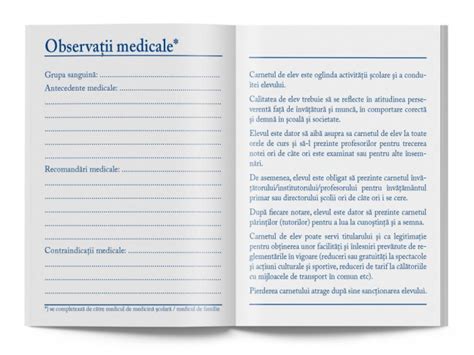 Carnet De Elev Pentru Clasele I Iv
