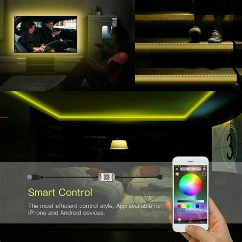 Buy USB Power LED Strip Lights 5050 RGB TV Backlight Bluetooth APP
