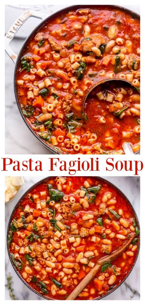 Easy Pasta Fagioli Soup Recipe Baker By Nature