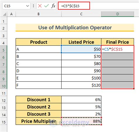 How To Calculate Multiple Discounts In Excel Easy Methods
