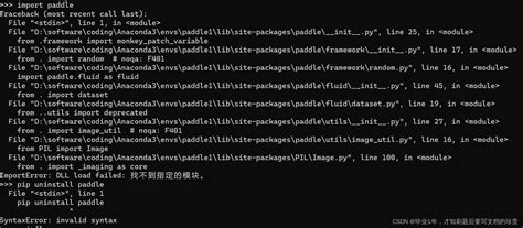 配置paddle过程中的各种报错以及最终解决办法 paddle报错 csdn博客
