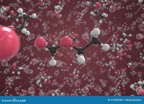 Modelo Molecular De Balandstick De Molécula De Etilformato