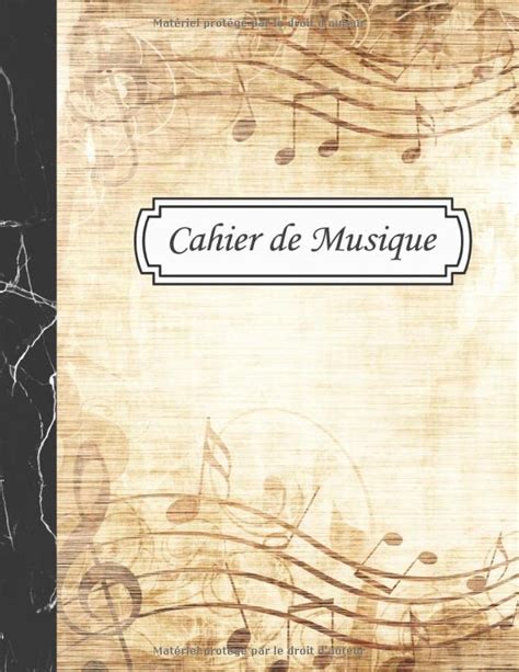 Cahier de Musique Carnet de partitions Papier manuscrit 12 portées