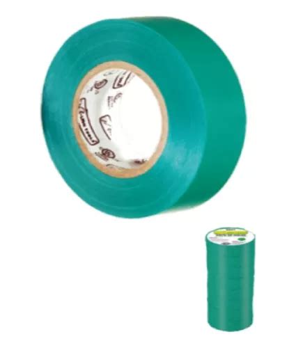 Paquete Con 8 Piezas Cinta Aislante Verde 19mm X 9m Lion Envío gratis