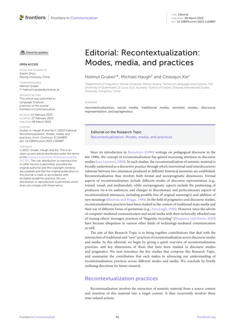 pdf editorial recontextualization modes media and practices
