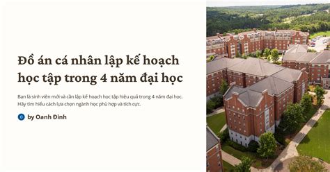 Đồ án cá nhân lập kế hoạch học tập trong 4 năm đại học