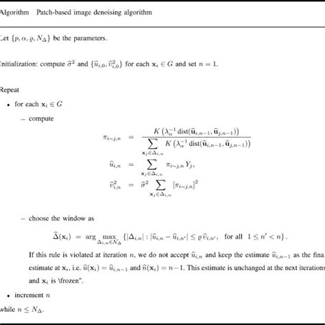 patch based image denoising algorithm download scientific diagram