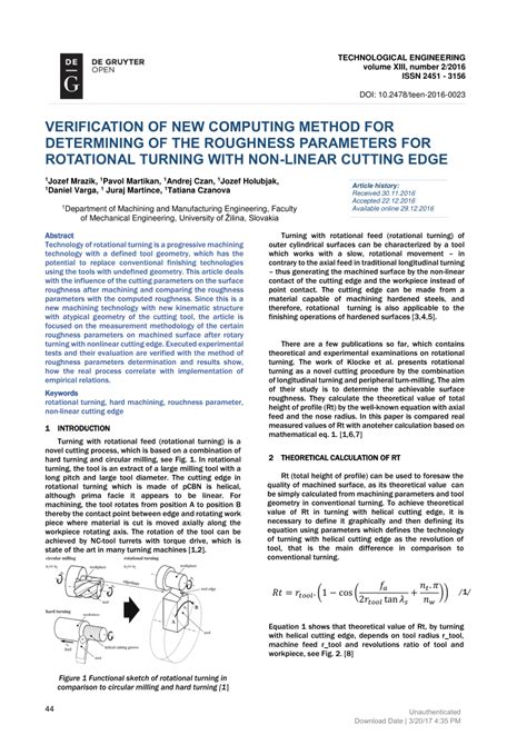 pdf verification of new computing method for determining of the roughness parameters for