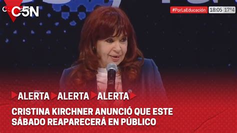 CRISTINA KIRCHNER HABLARÁ el SÁBADO a las 17 hs YouTube