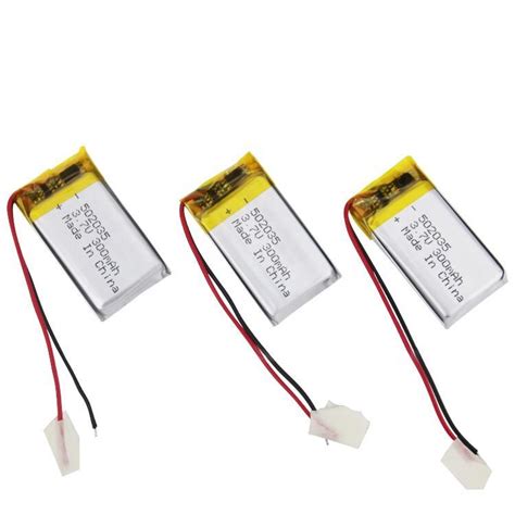 Hot Sale 502035 3 7V 300mAh Lipo Lithium Polymer Battery Customized
