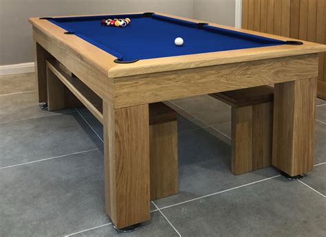 New 6ft 7ft 8ft Solid Oak Artisan Pool Dining Table For Sale By