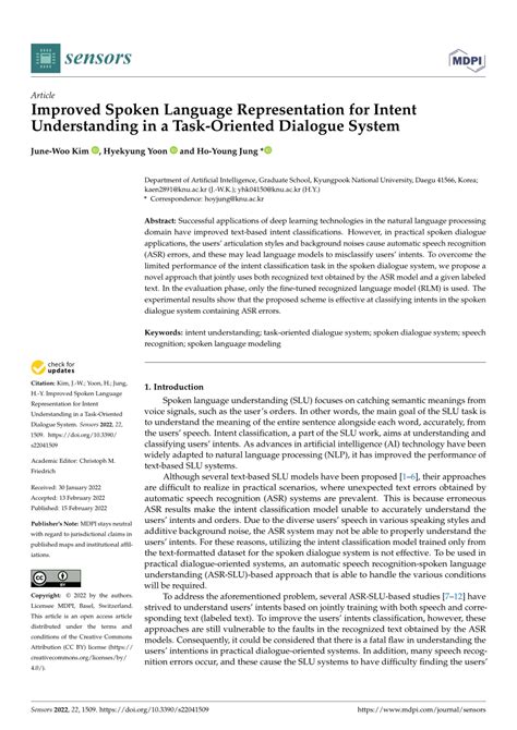 pdf improved spoken language representation for intent understanding in a task oriented