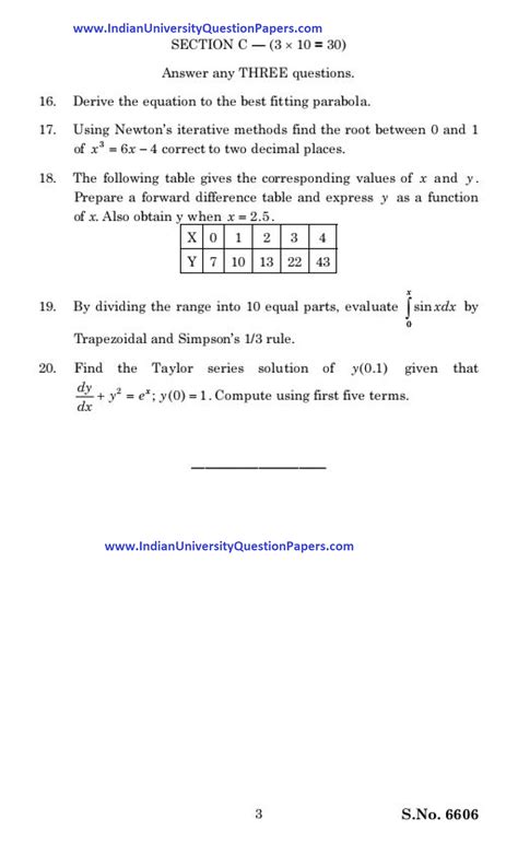 bharathidasan university m sc physics numerical methods and programming april 2021 question