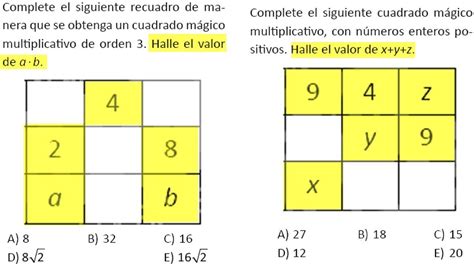 CUADRADOS MAGICOS EJERCICIOS RESUELTOS DE RAZONAMIENTO MATEMÁTICO