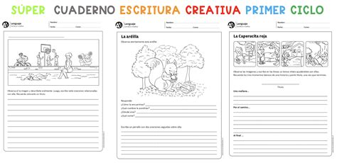 Super Cuaderno De Escritura Creativa Primer Ciclo 23 Fichas