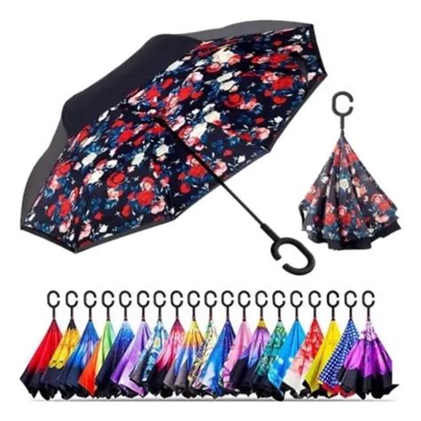 Pack Paraguas Sombrilla Reversibles Invertido Estampados Cuotas Sin