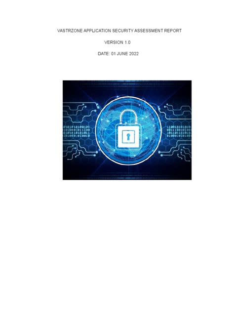 vastrzone application security assessment report nine vulnerabilities identified and risks