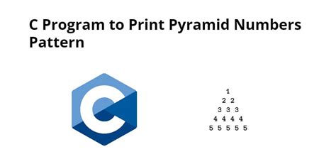 C Program To Print Pyramid Numbers Pattern Tuts Make