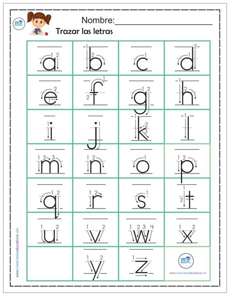 Hojas De Trabajo Para Trazar Las Letras Del ABC Escribir Las Letras