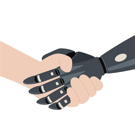 Poignée De Main Bras Sain Et Bras Prothétique Membre Bionique Amputé