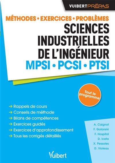 Sciences industrielles de l ingénieur MPSI PCSI PTSI Méthodes