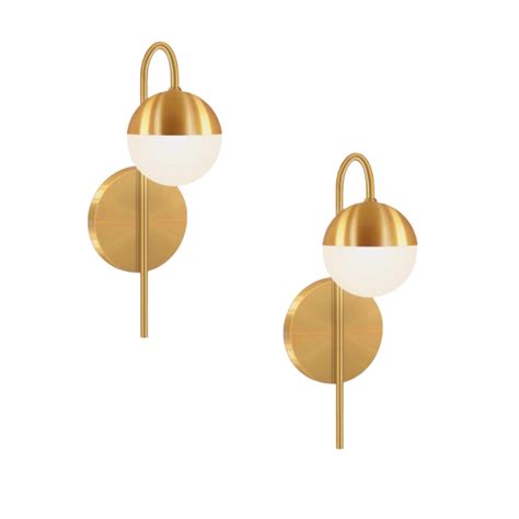 Kit Arandelas Parede Quarto Sala Moderna Luxo Slim Dourado Shopee