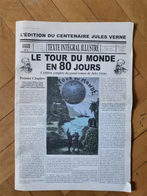 JULES VERNE LE tour du monde en 80 jours édition centenaire journal