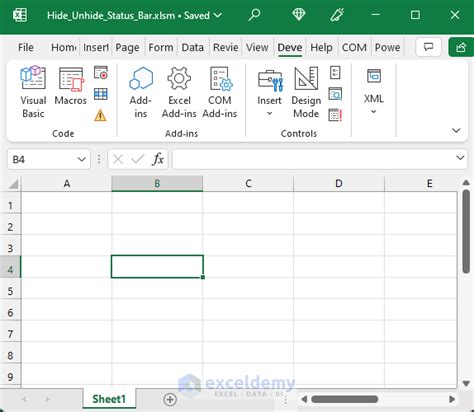 how to hide and unhide status bar in excel 2 easy methods