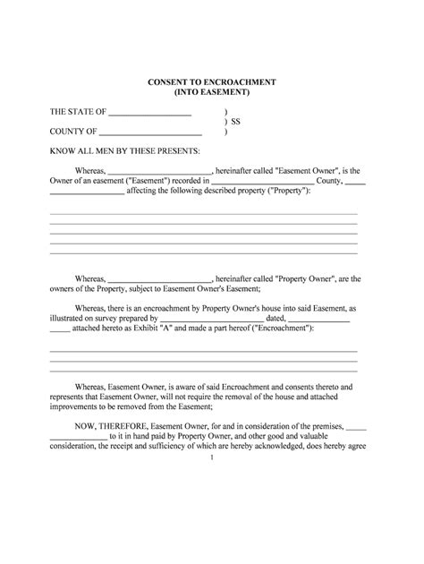 Encroachment Easement Fill And Sign Printable Template Online US