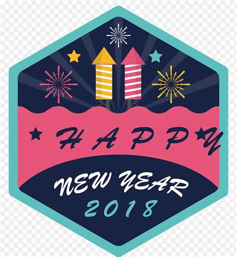 新年六边形标签设计PNG图片素材下载 图片编号8684167 PNG素材网