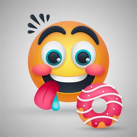 Ilustración de un emoji hambriento Vector Gratis