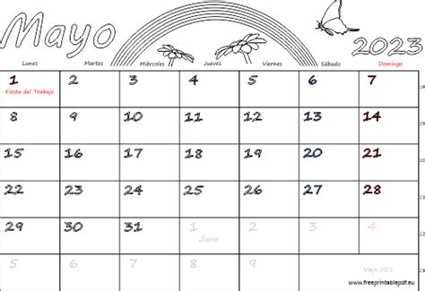 Calendario Mayo 2023 Para Imprimir Imprimir El PDF Gratis
