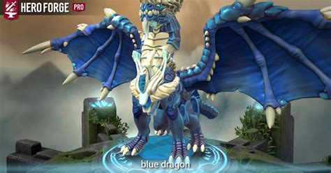 Blue Dragon Made With Hero Forge
