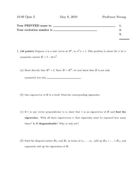 mit18 06s10 exam3 s10 pdf eigenvalues and eigenvectors mathematical relations