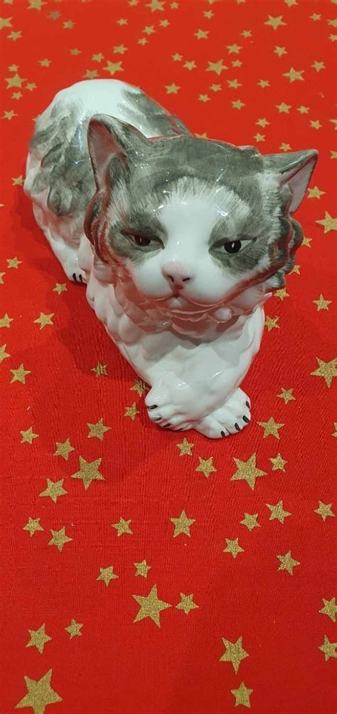 Figurka Ceramiczna Kot Babice Kup Teraz Na Allegro Lokalnie
