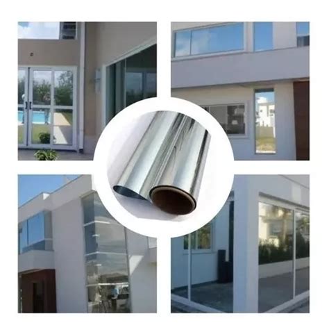 Pel Cula Insulfilm Prata Espelhada X Residencial Frete Gr Tis
