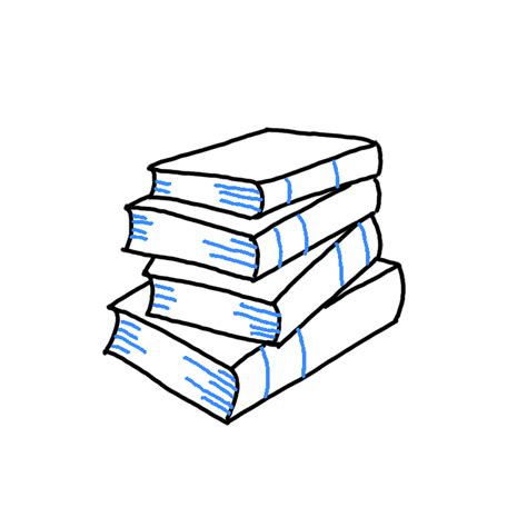 How To Draw A Stack Of Books