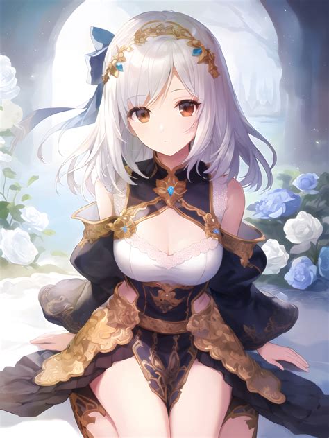 Original Characters Cleavage Looking At Viewer Anime Anime Girls