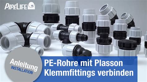 Verbindung Von PE Rohren Mit Plasson Klemmfittings YouTube