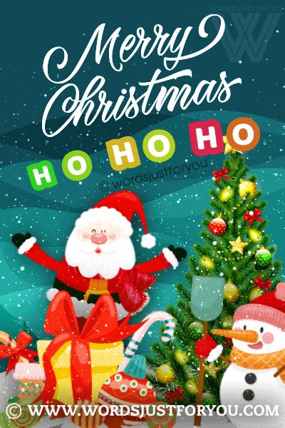 Santa Merry Christmas WordsJustforYou Original Creative