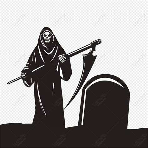 Photo de Élément De Dessin Animé Silhouette Halloween Grim Reaper