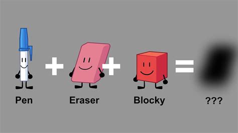 Bfdi Fusions Pen Eraser And Blocky Youtube