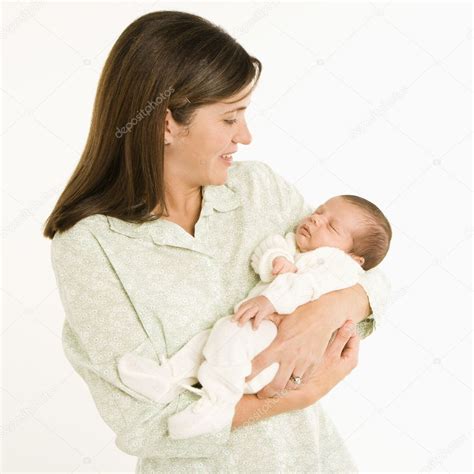 Mother Holding Baby Stock Photo By Iofoto
