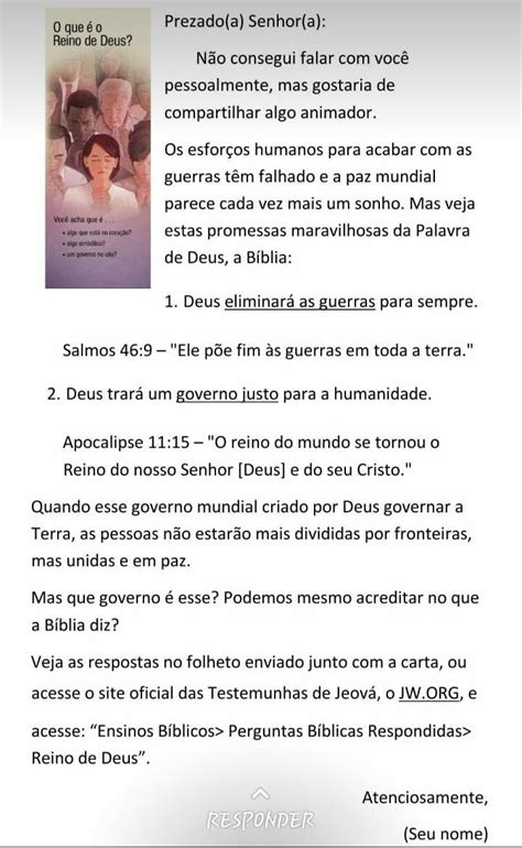 Pin De Perrier Lapadite Em Amo Jeov Exemplo De Carta Palavras De