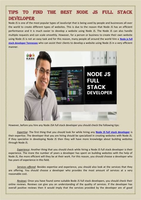 ppt tips to find the best node js full stack developer powerpoint presentation id 11630448