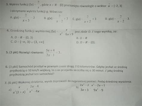 U Amki Algebraiczne R Wnania Wymierne Prosz Bardzo O Pomoc Nie