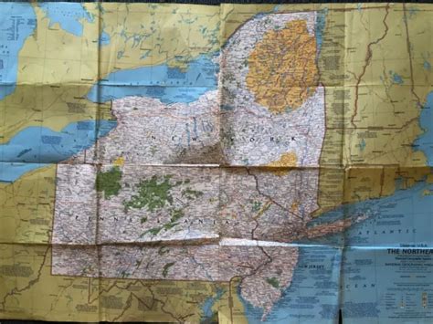 Map Of North East United States Classic National Geographic Map From