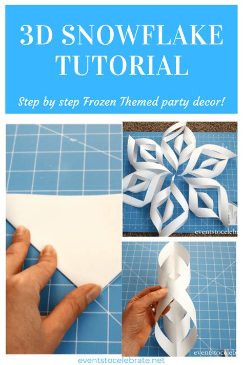 How To Make A D Paper Snowflake Easy Tutorial Party Ideas For