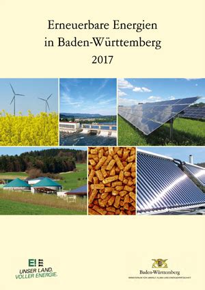 Erneuerbare Energien in Baden Württemberg 2017 Ministerium für Umwelt