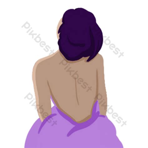 The Back Of A Naked Back Looking Up At The Sky PNG Images PSD Free